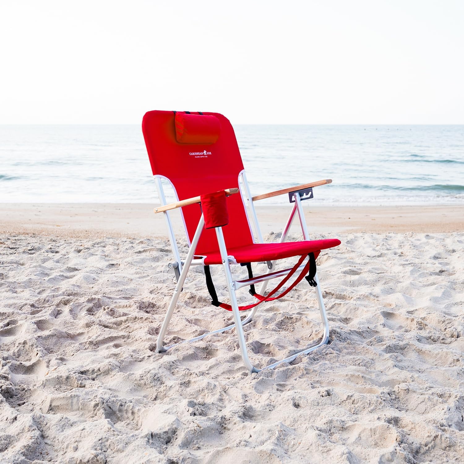 Caribbean Joe Folding Beach Chair, 4 Position Portable Backpack ...