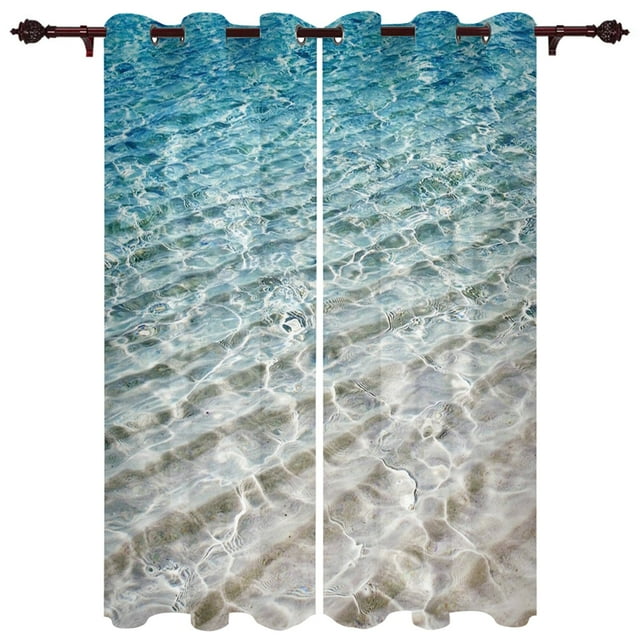 Caribbean Ocean Scenery Window Curtains Scenic Curtains for Living Room ...