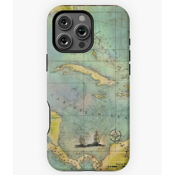 Caribbean Pirate Treasure Map 1660 M12891 Phone case for iPhone 11 to ...