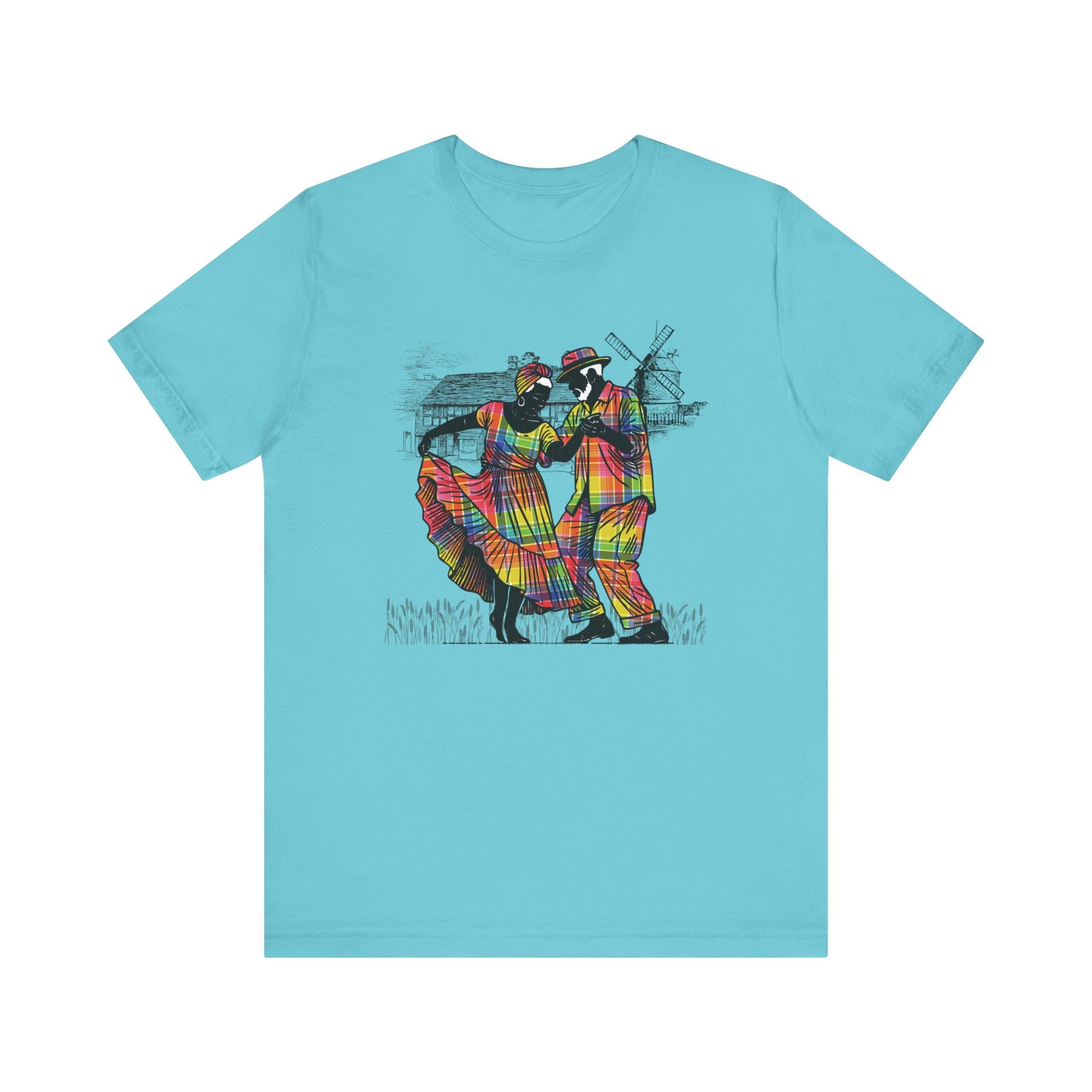 Caribbean Quadrille Dancers T-Shirt – Traditional Madras Cultural Folk ...