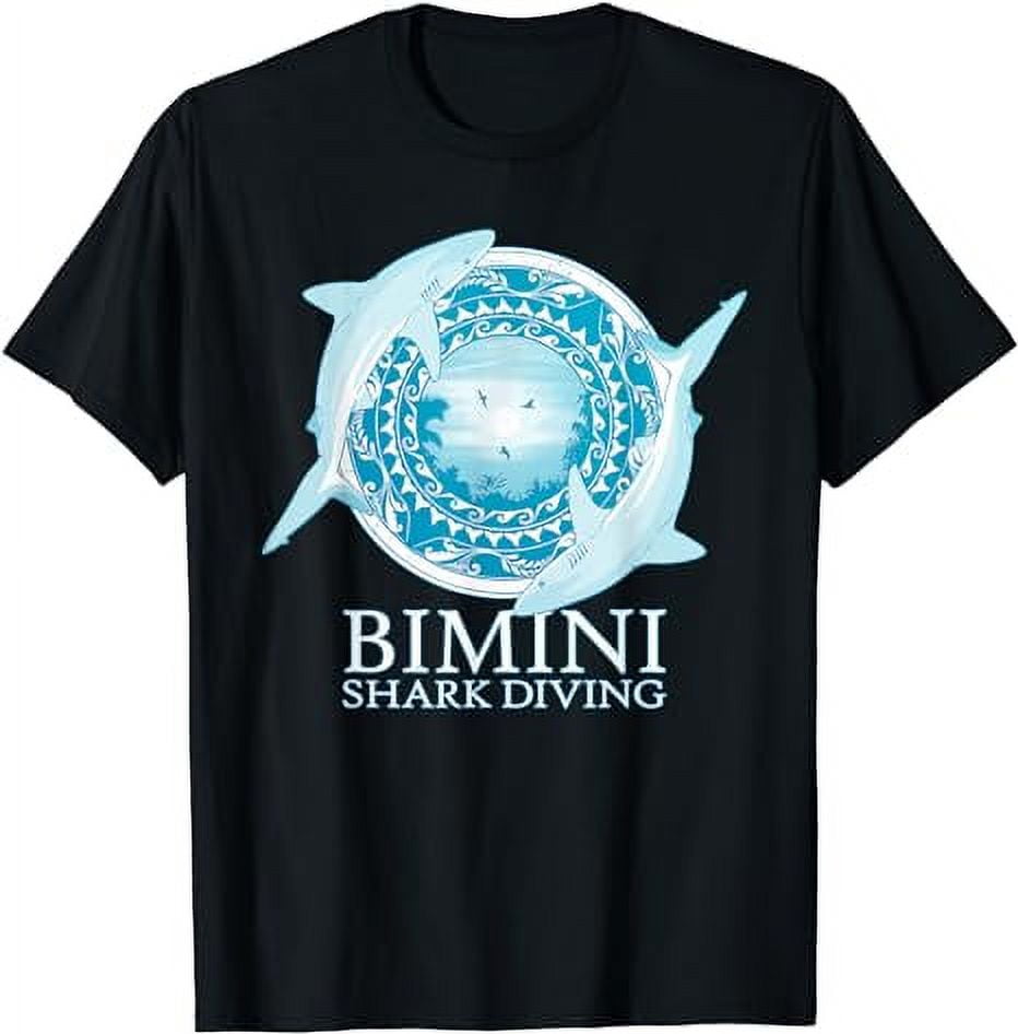 Caribbean Reef Sharks Bimini Shark Diving Bahama Islands T-Shirt ...