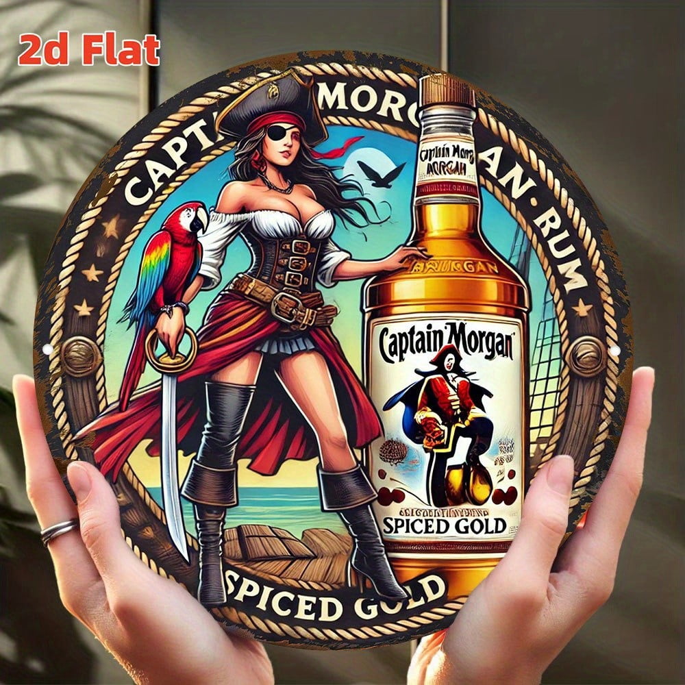 Caribbean Rum Advertising Pirate Culture Tin Metal Signs Home Décor 8x8 ...