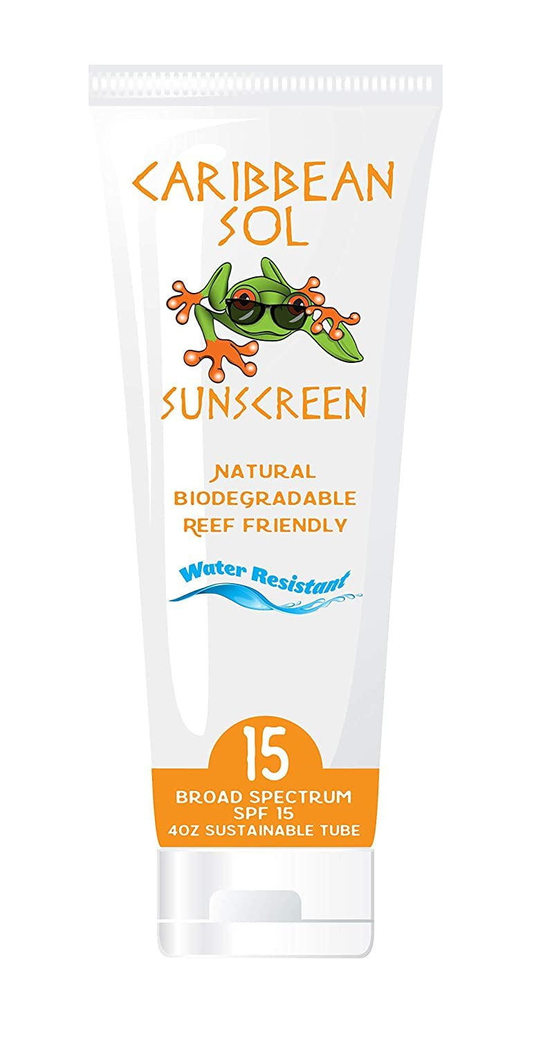 Caribbean Sol 100% Natural Sol Guard SPF 15 4. oz Sun Block Sunscreen ...