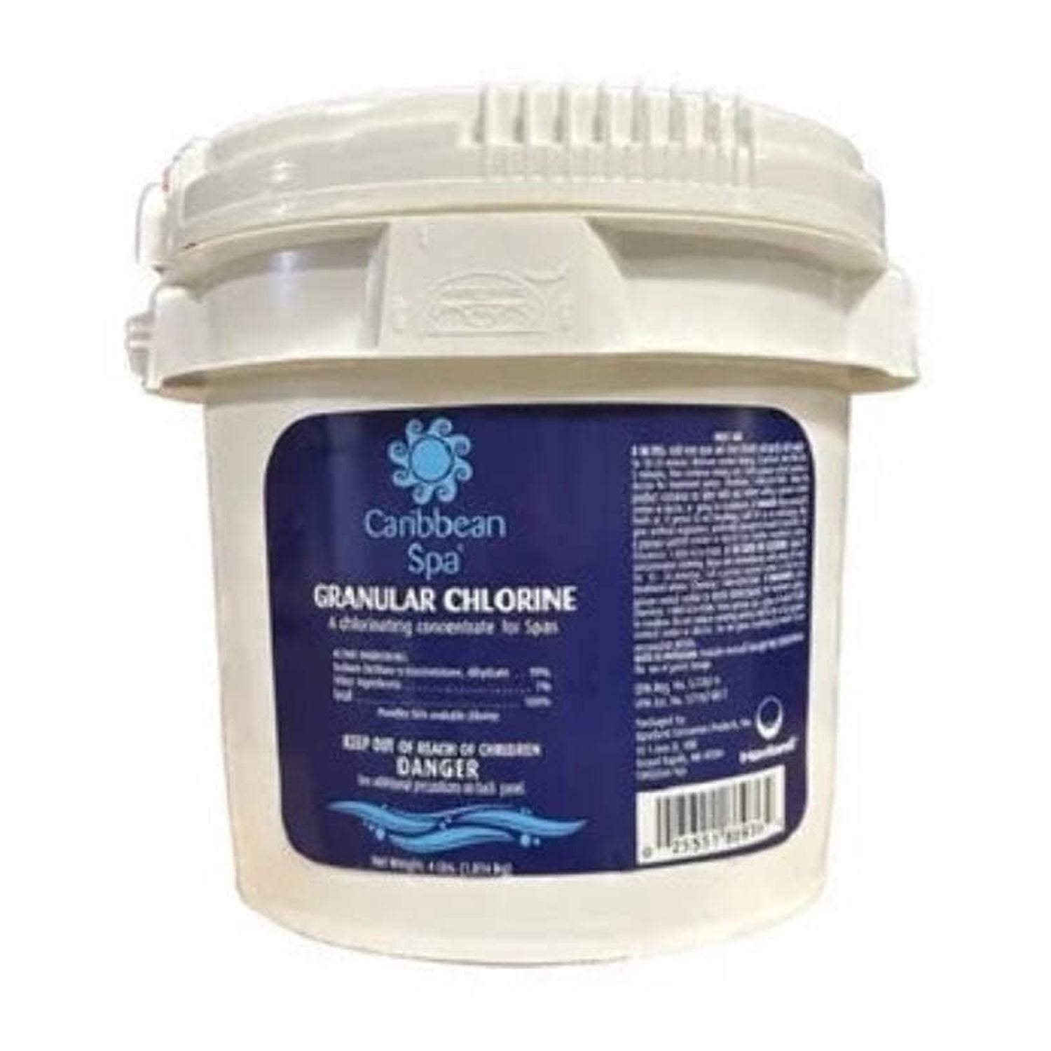 Caribbean Spa Fast Dissolving Granular Chlorine - 4LB Container ...