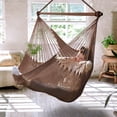 Caribbean-Style Hammock Chair with Detachable Metal Bar, XL Rope ...