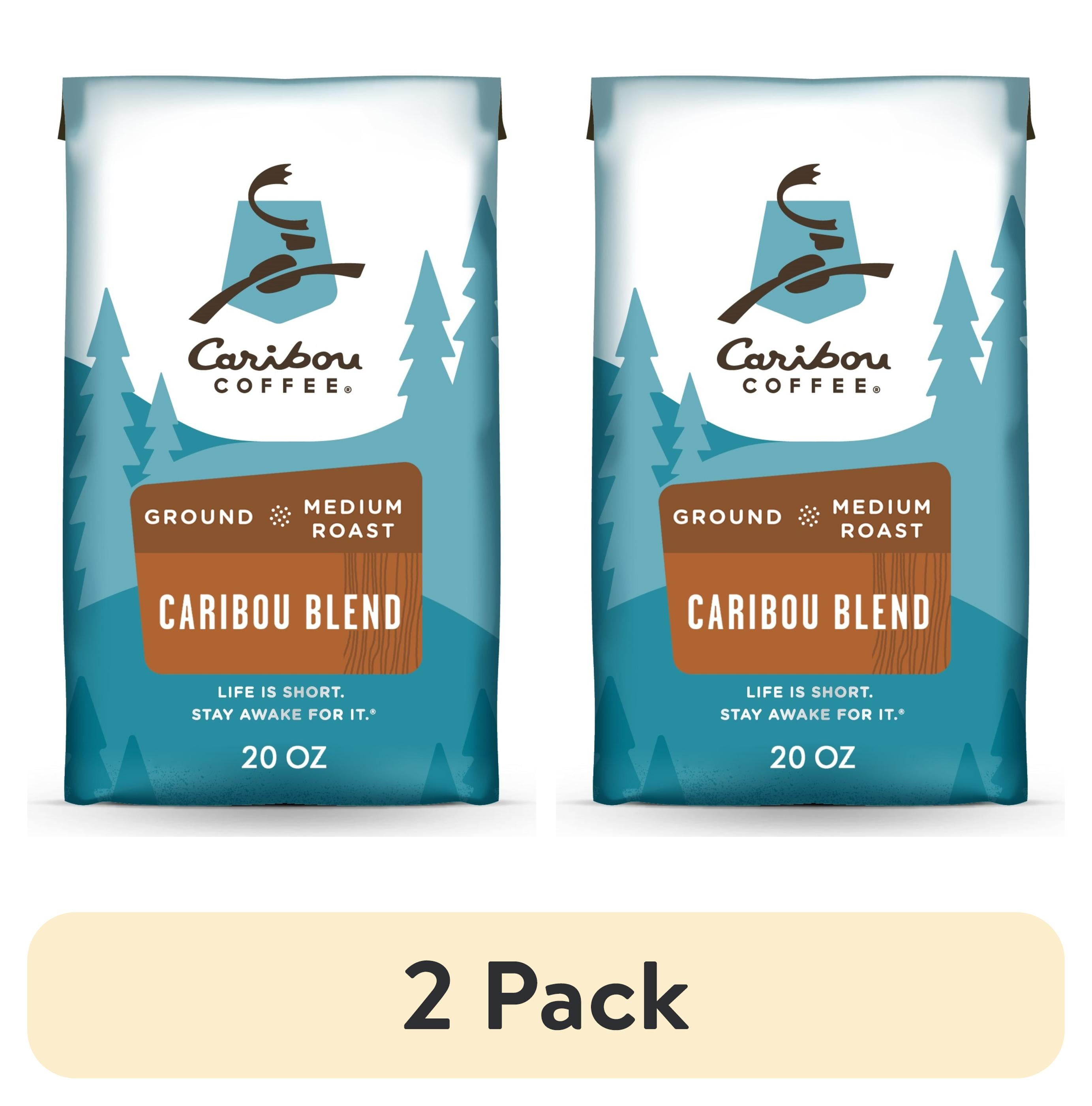 (2 pack) Caribou Coffee Caribou Blend Ground Coffee, Premium Medium ...