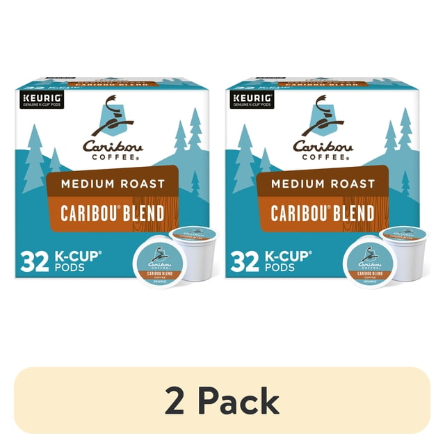 (2 pack) Caribou Coffee Caribou Blend, Keurig Single-Serve K-Cup Pods ...