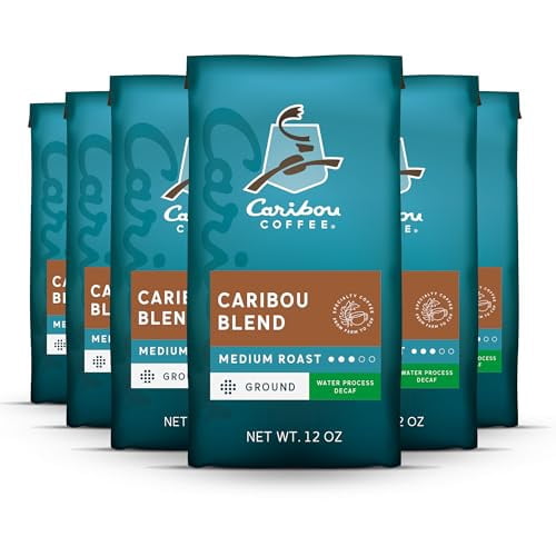 Caribou Coffee, Medium Roast Naturally Decaffeinated Ground Coffee ...
