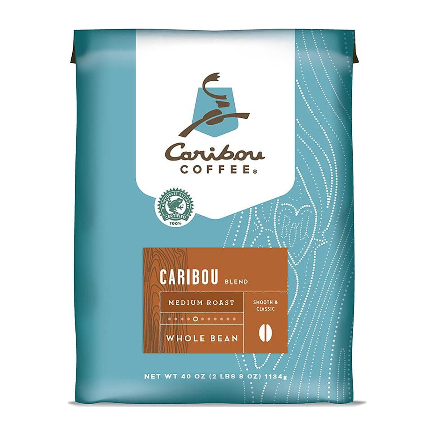 Caribou Coffee Whole Bean, Medium Roast Blend, 100 Percent Arabica, 40 ...