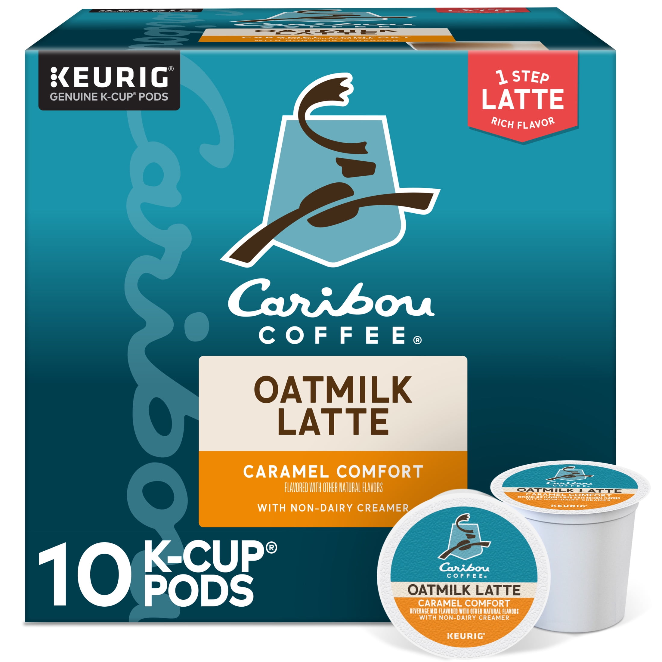 Caribou Coffee, Caramel Comfort Oatmilk One Step Latte Medium Roast K ...
