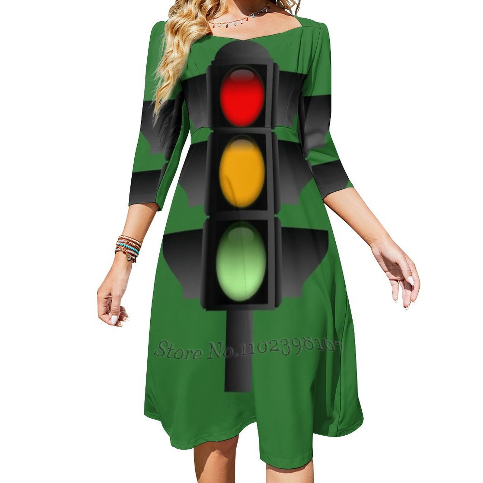 Caribou Square Neck Dress New Plus Size Elegant Women Waist Tight Dress ...