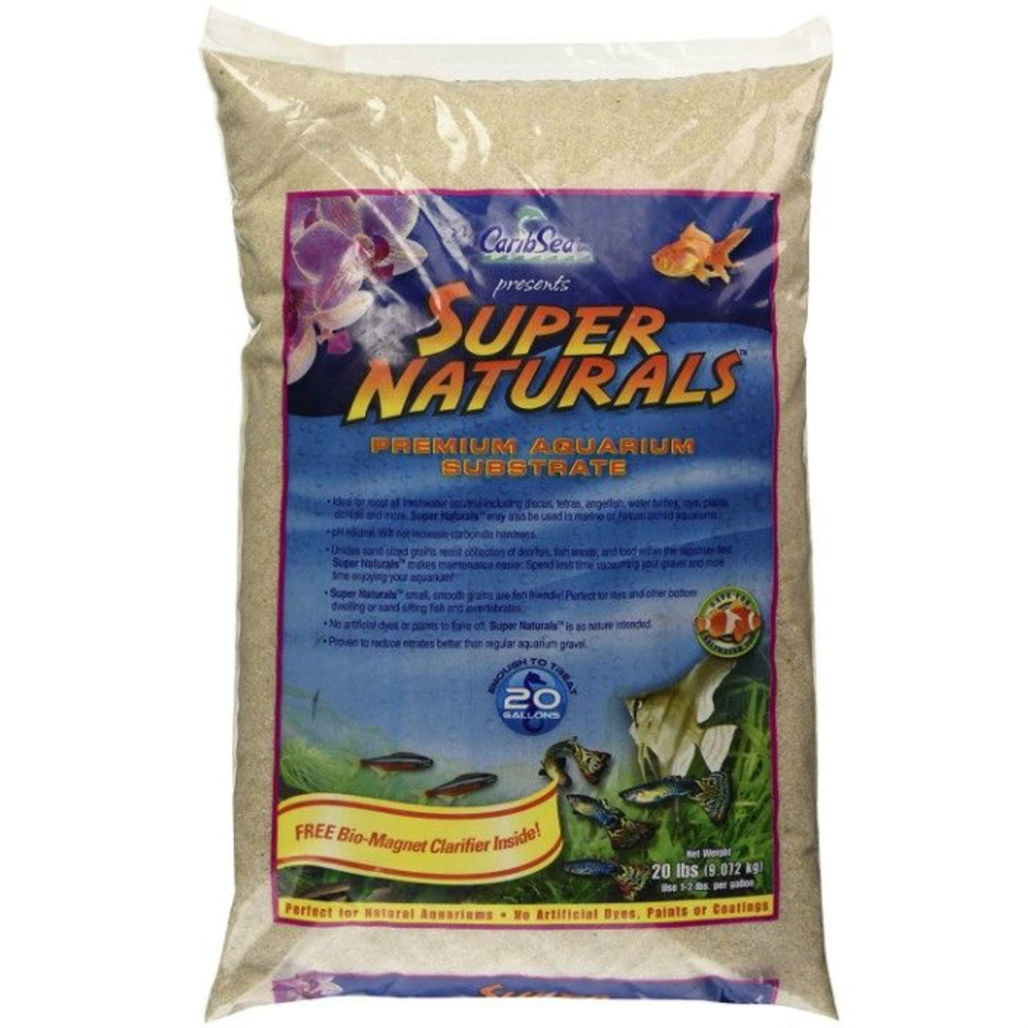 Caribsea Super Naturals Freshwater Aquarium Gravel Sand - Crystal River ...