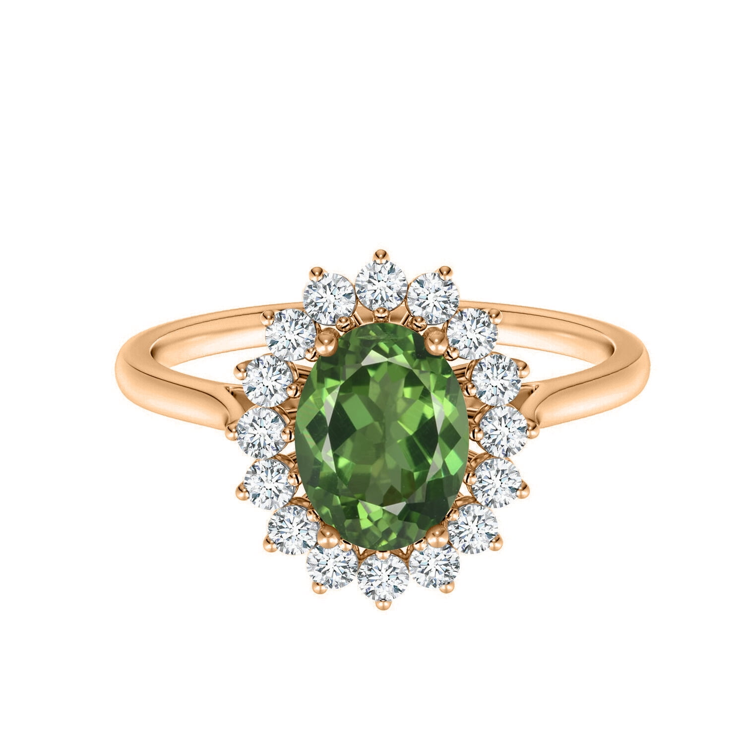Carillon 925 Sterling Silver Rose Gold Finish Apatite Solitaire ...