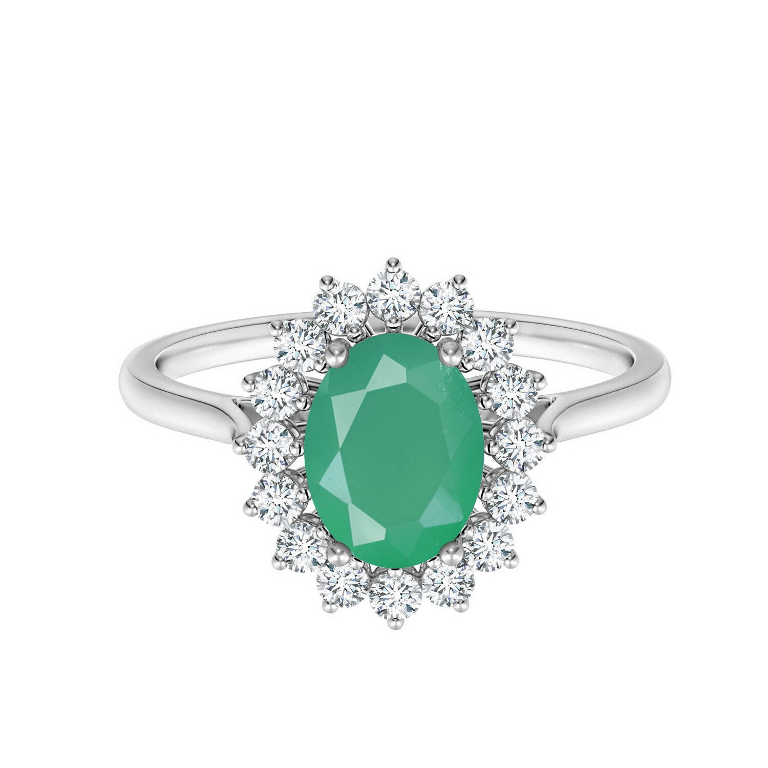 Carillon Style 925 Sterling Silver Green Onyx Oval Solitaire Christmas ...