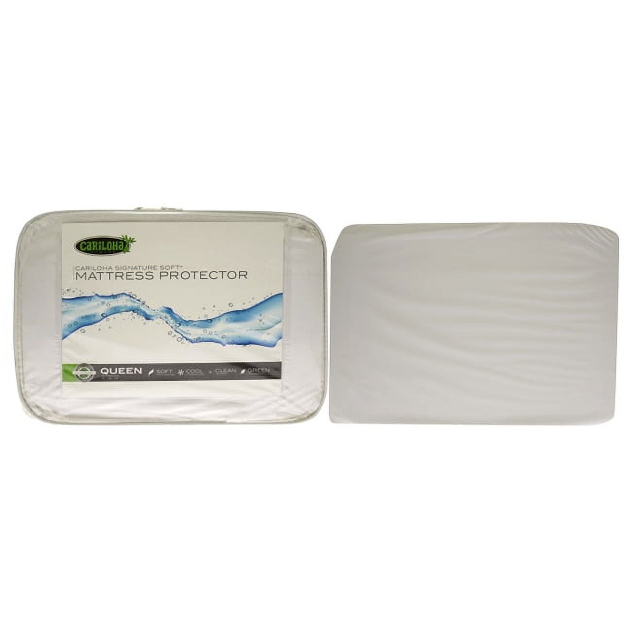 Cariloha Ultra-Soft Waterproof Bamboo Mattress Protector - Queen Size ...