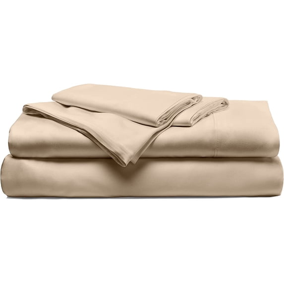Cariloha Resort 4-Piece Sateen Sheet Set | Stone | Queen | Viscose ...