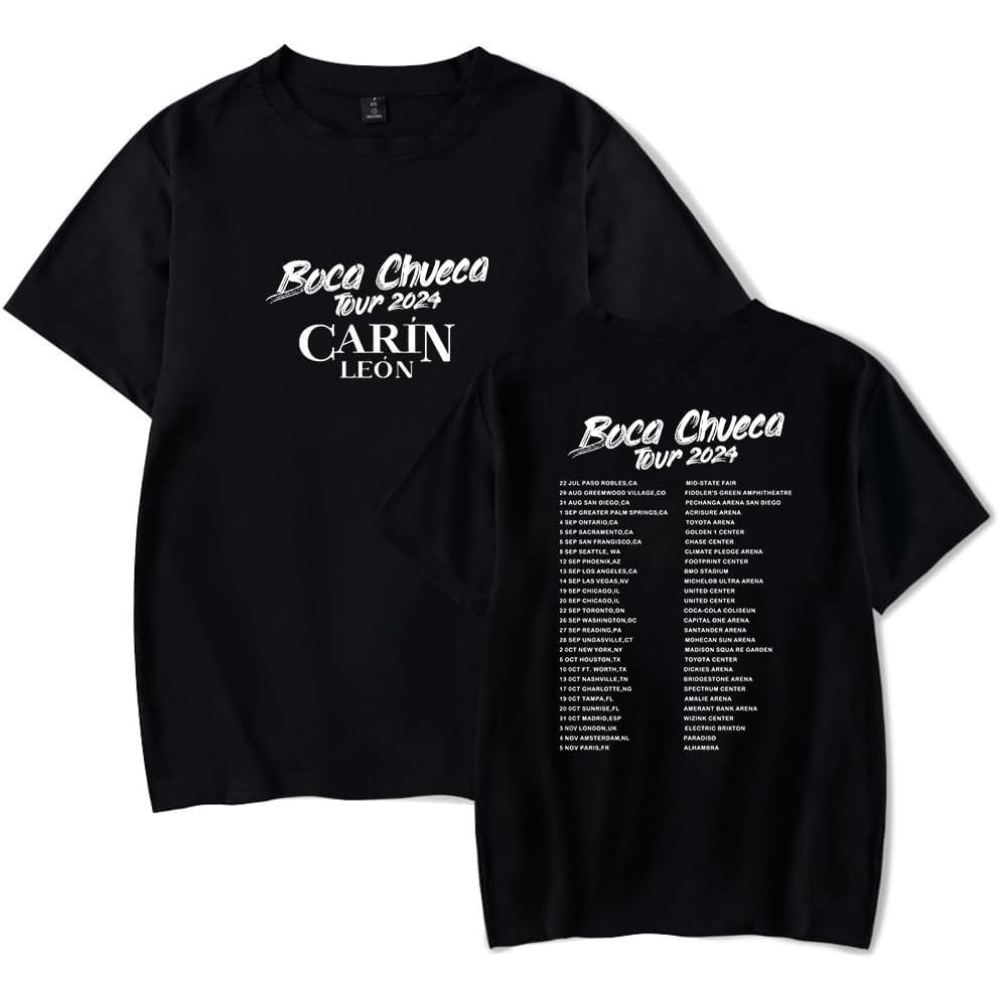 Carin Leon Boca Chueca 2024 Tour Merch Short Sleeve T-shirt Unisex ...