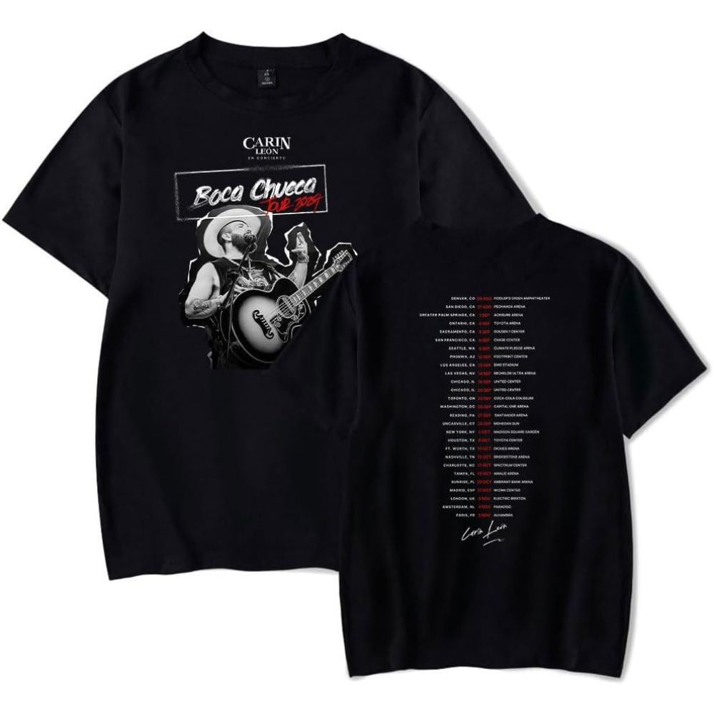 Carin Leon Boca Chueca Tour 2024 Merch Short Sleeve T-shirt Unisex ...