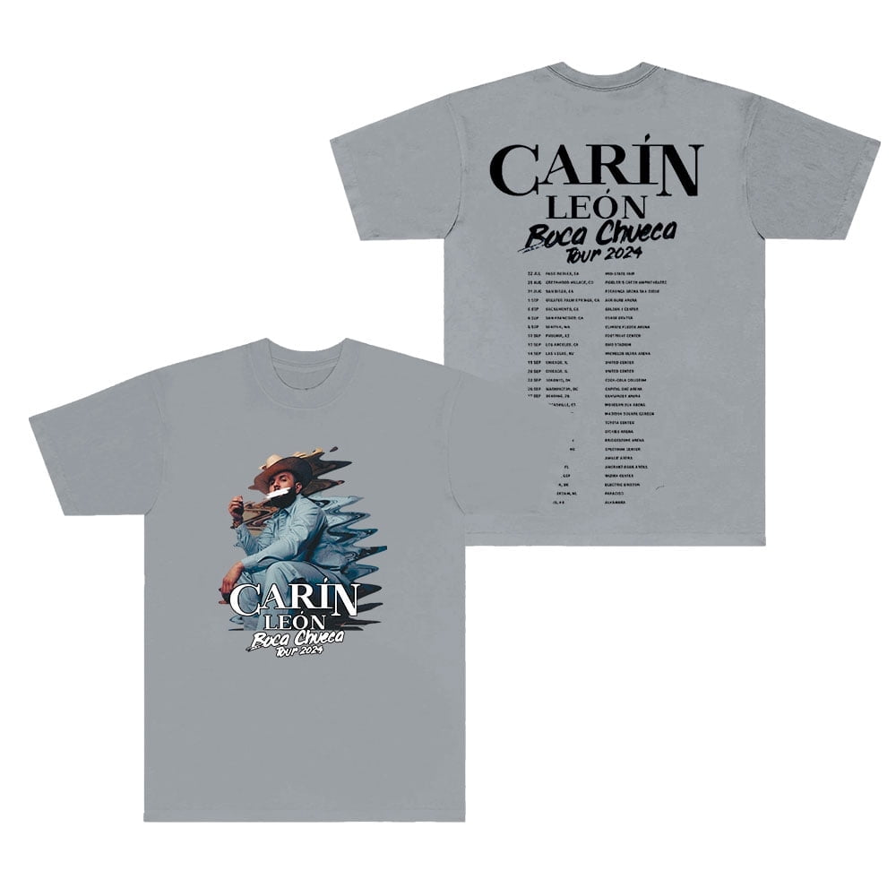 Carin Leon Boca Chueca Tour 2024 Merch T-Shirt Women Men Crewneck Short ...