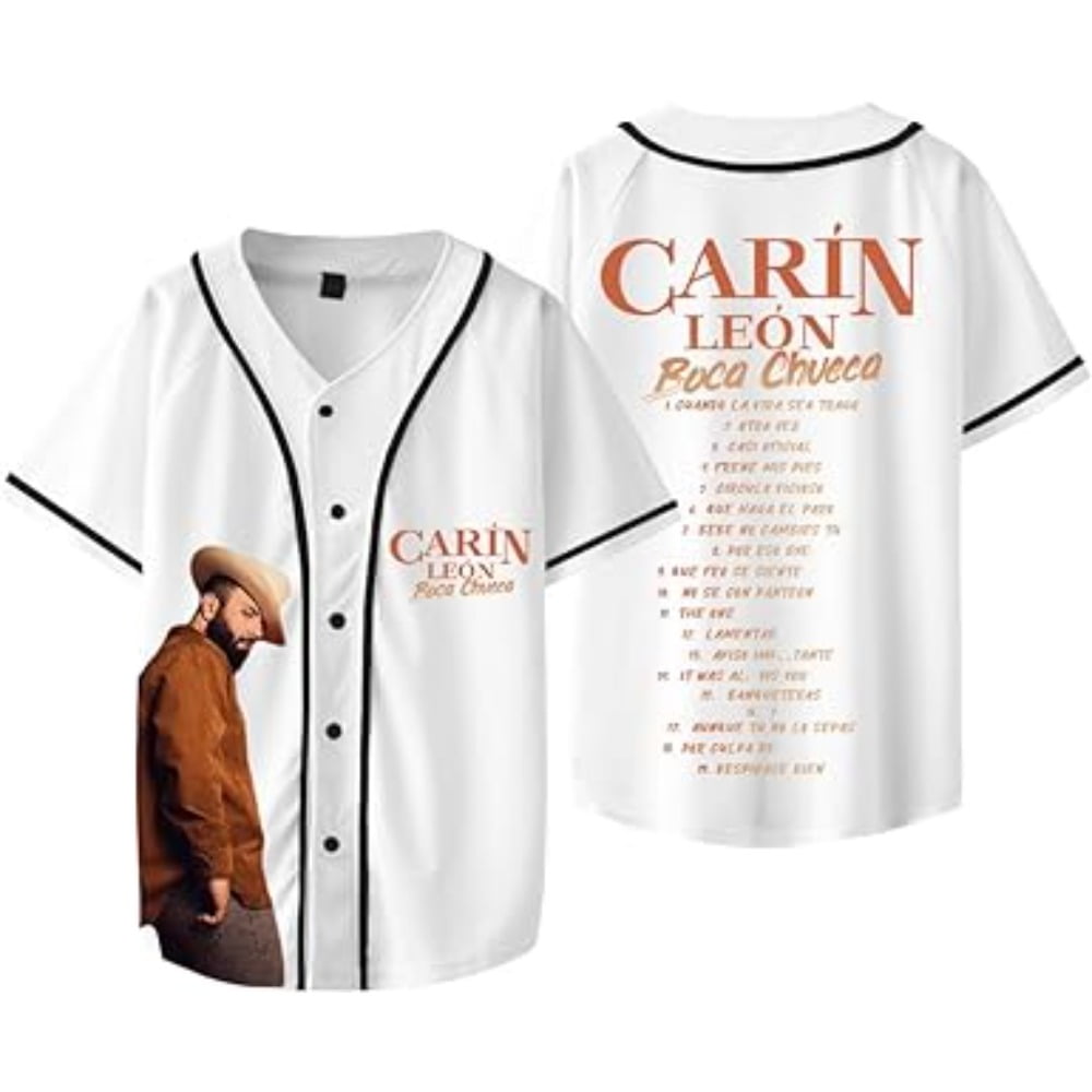 Carin Leon Boca Chueca Tour Merch Baseball Jersey V-Neck Shirt Short ...