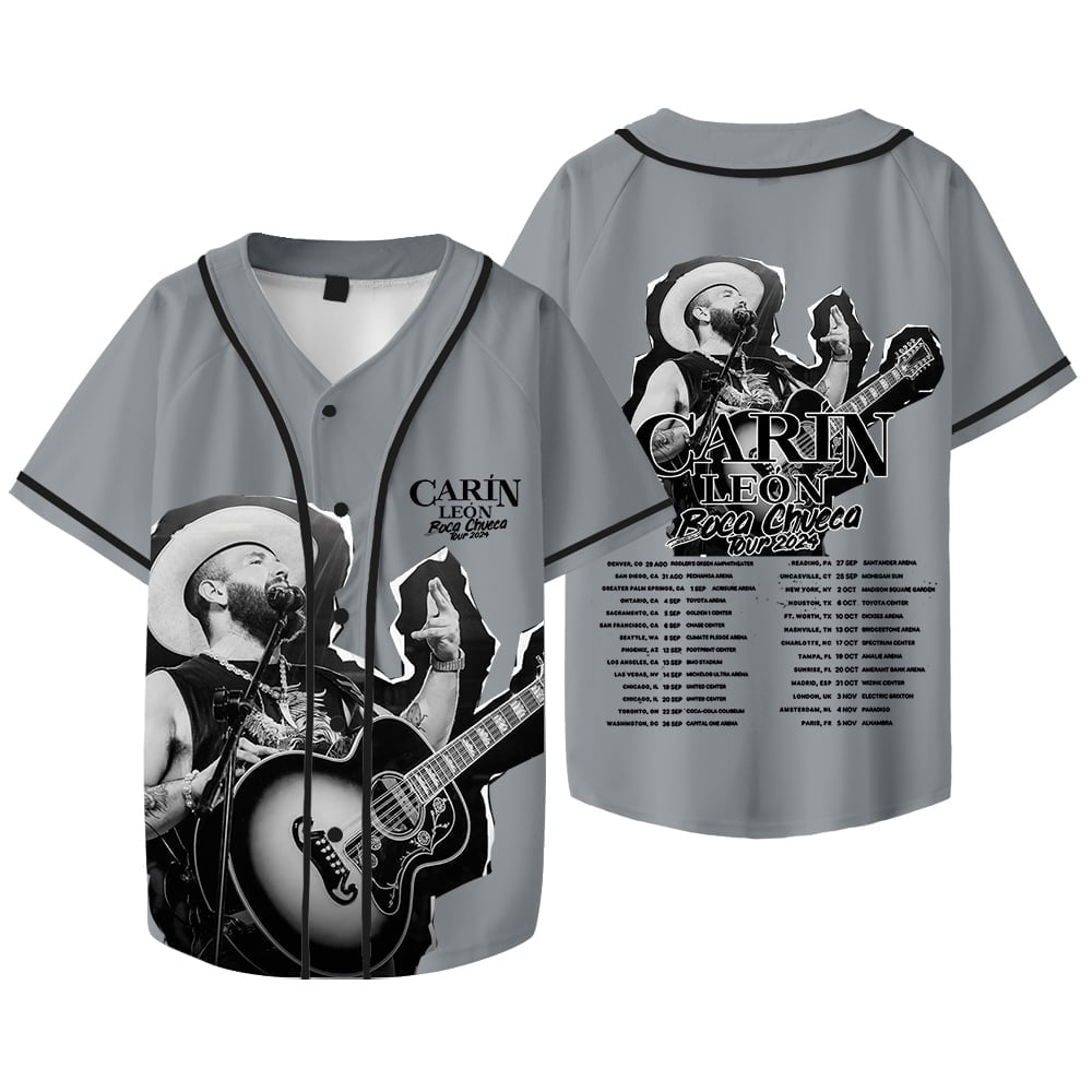 Carin Leon Boca Chueca Tour Merch Baseball Jersey V-Neck Shirt Short ...