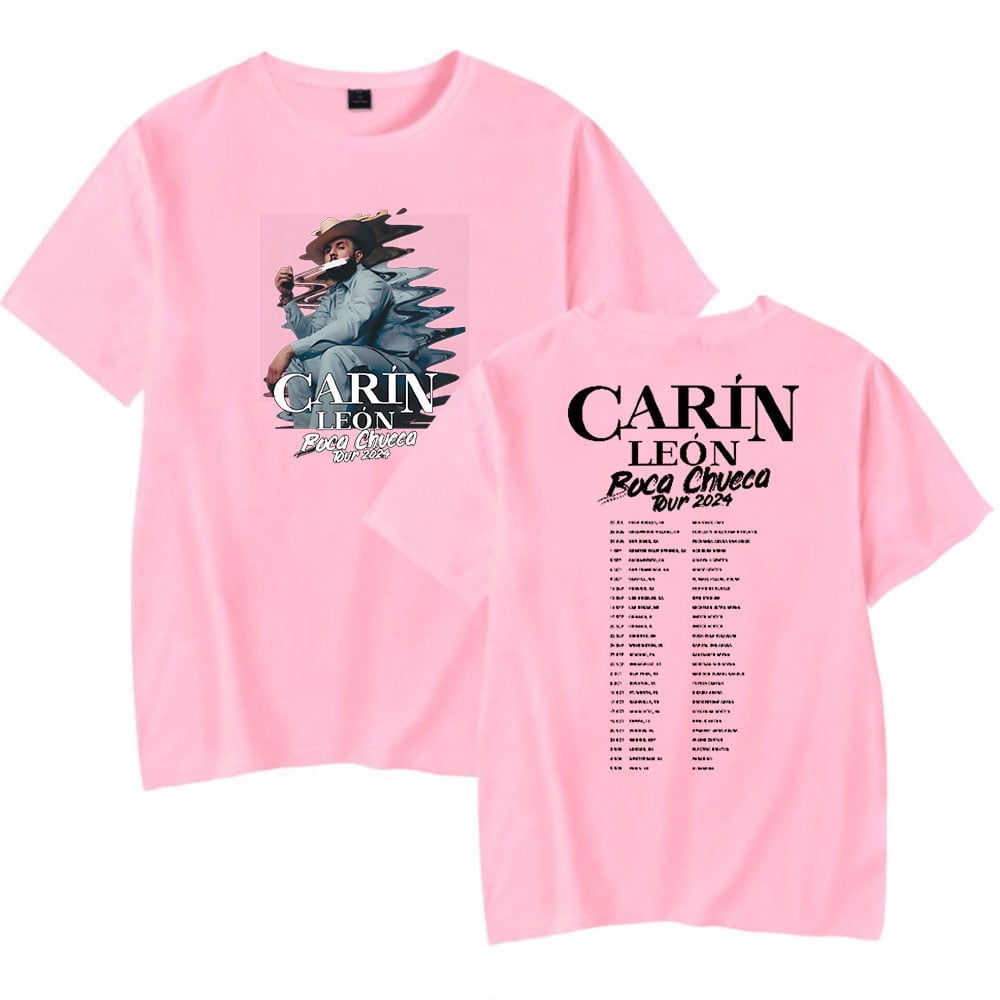 Carin Leon T-shirts For Men And Women Round Neck Short Sleeve T-shirts ...