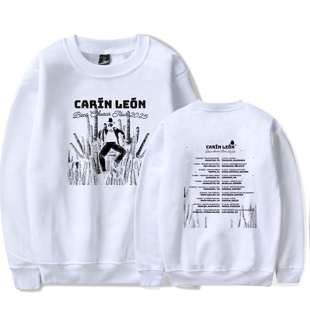 Carin Leon Tour 2025 Merch Long Sleeve Crewneck Sweatshirt For Men ...