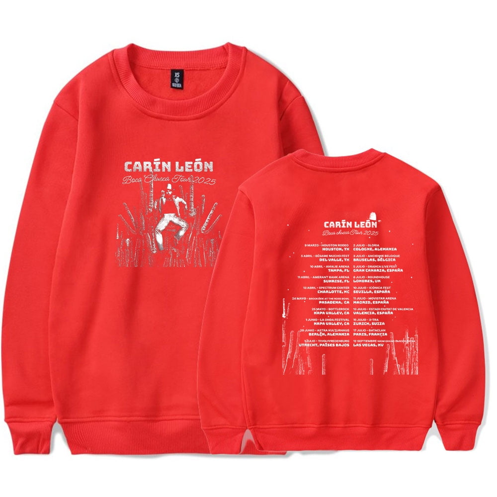Carin Leon Tour 2025 Merch Long Sleeve Crewneck Sweatshirt For Men ...