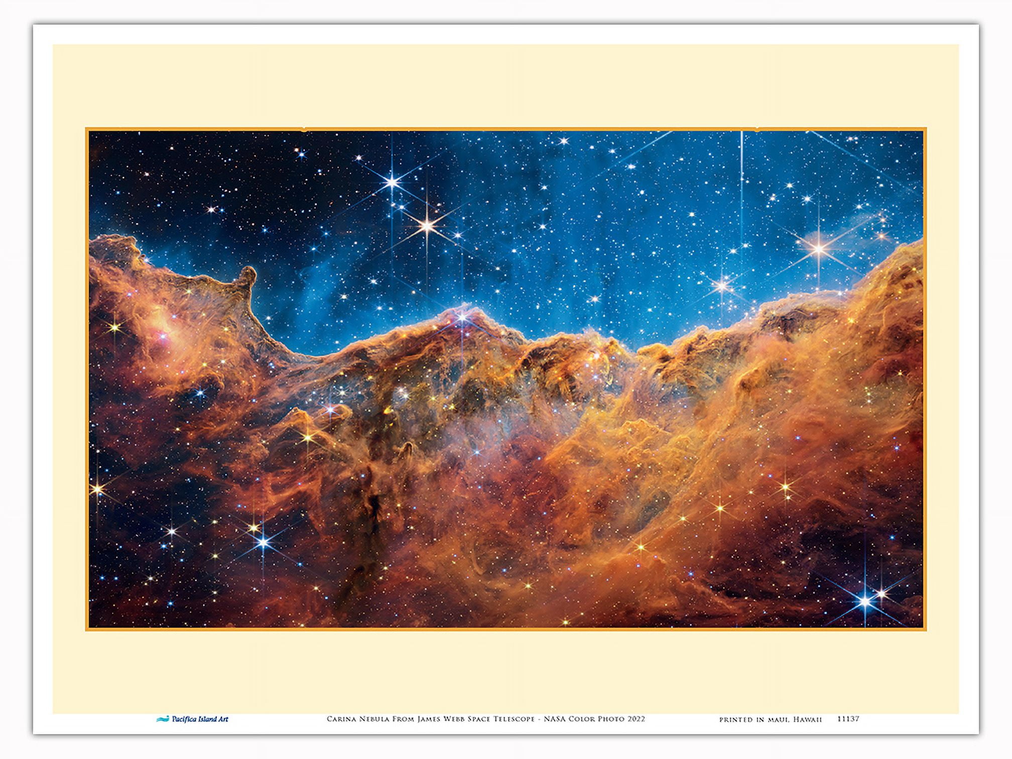 Carina Nebula From James Webb Space Telescope - NASA Color Photo c.2022 ...