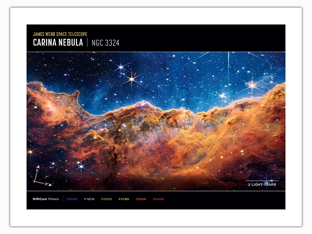 Carina Nebula From James Webb Telescope - NASA Color Photo - Bamboo ...
