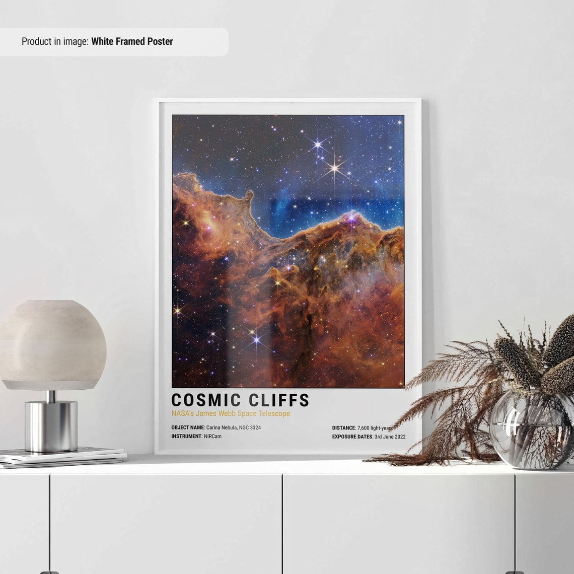 Carina Nebula Poster Space Posters James Webb Poster Space Wall Art ...