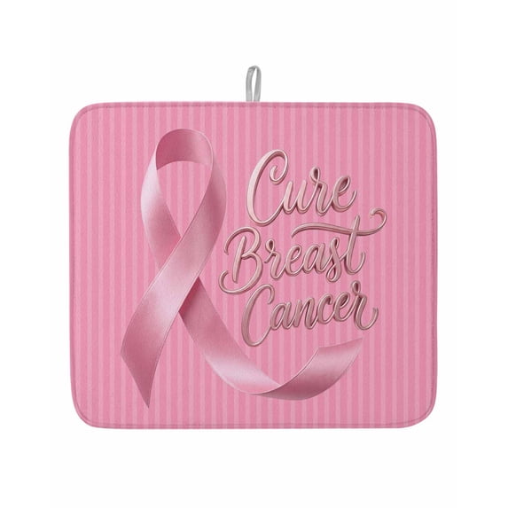 Caring for Breast Cancer Dish Drying Mats for Kitchen Counter,Absorbent ...