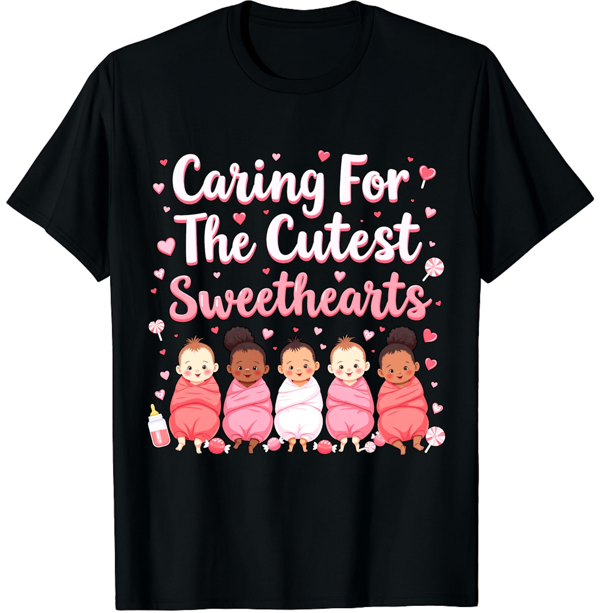 Caring For The Cutest Sweethearts NICU Nurse Valentines Graphic Crew ...