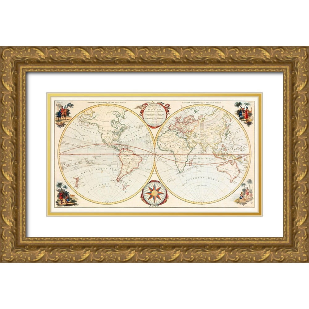 Carington, Bowles 24x15 Gold Ornate Wood Framed with Double Matting ...