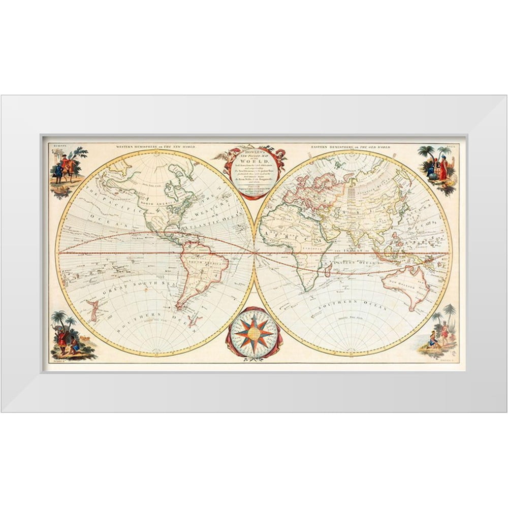 Carington, Bowles 24x15 White Modern Wood Framed Museum Art Print ...