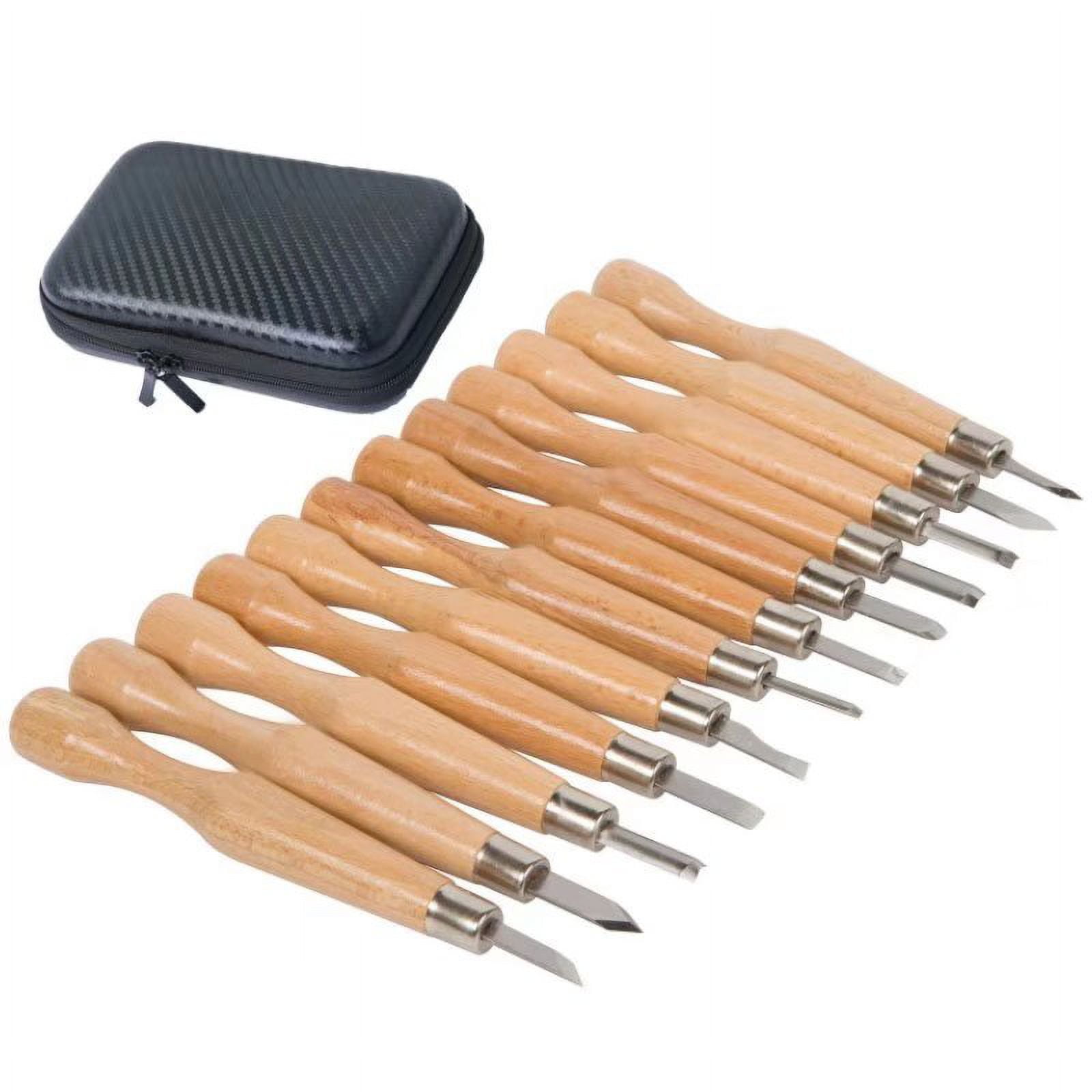 Carivent SKS7 Carbon Steel Wood Chisel 12pcs Engraving Tool Kit with ...