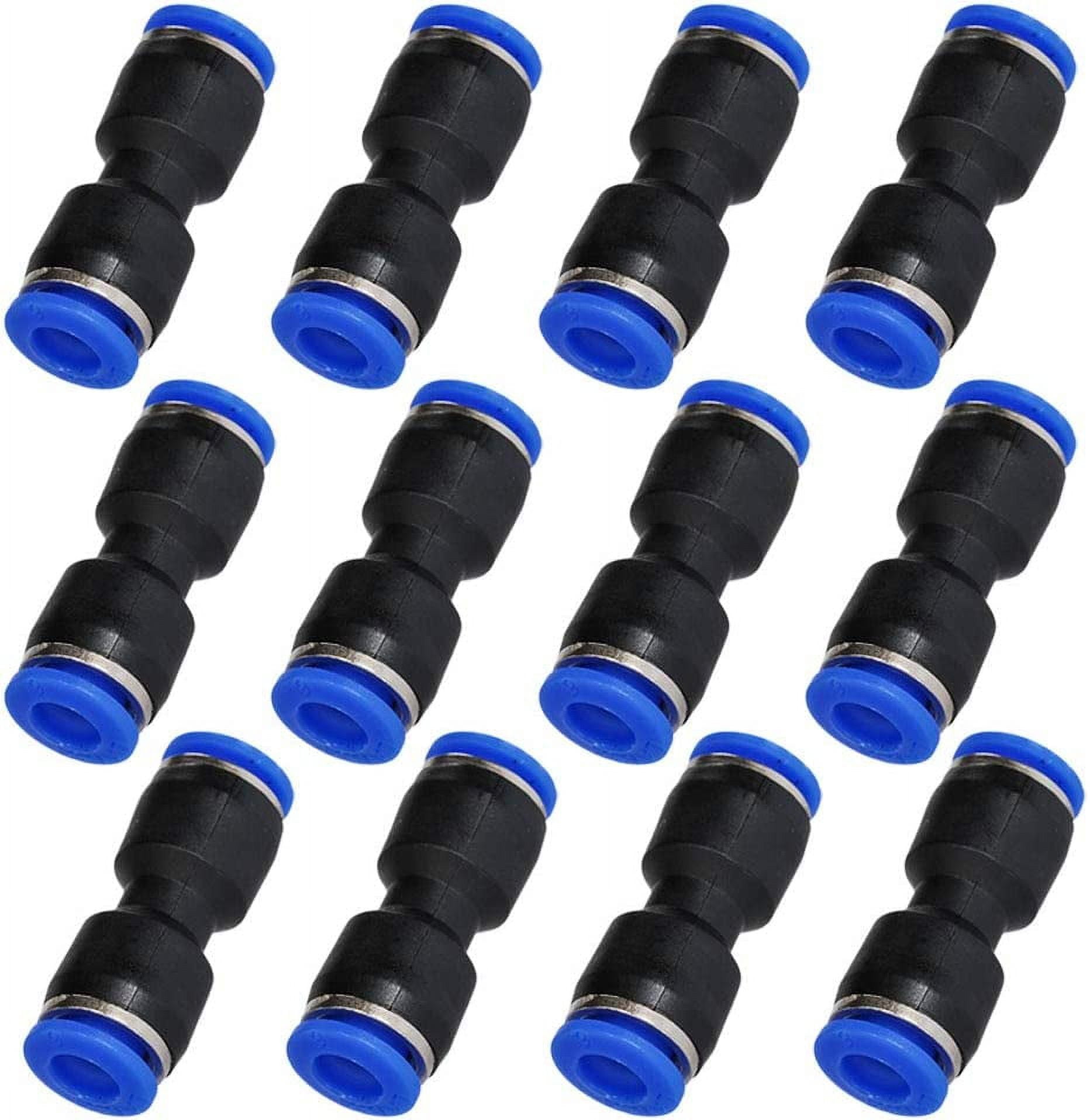 Carkio Air Tool Fittings,12 X Air Piping 6mm to 6mm (1/4) Straight Push ...