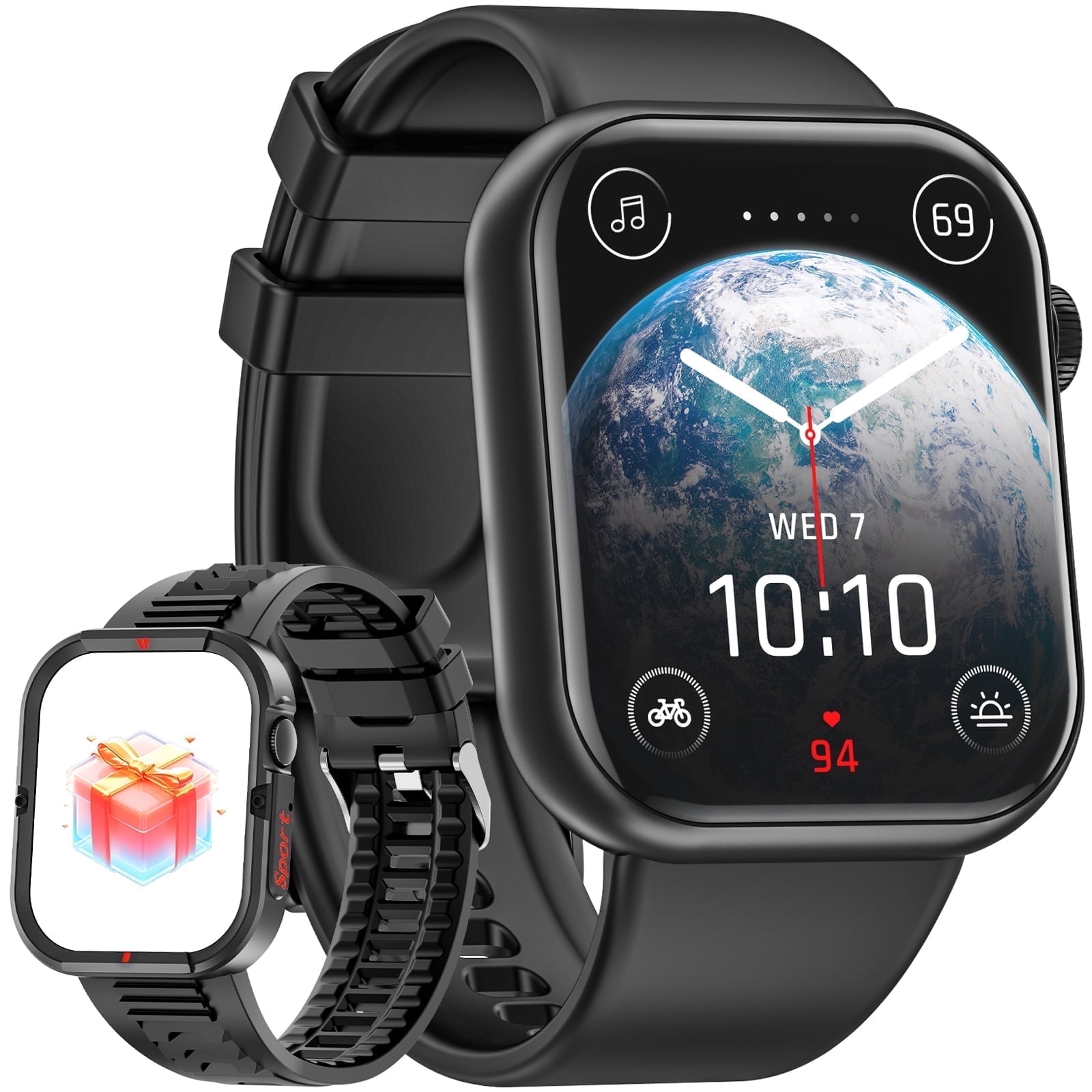 Carkira Bluetooth Smart Watch, Full Touch, IP67 Waterproof, Fitness ...