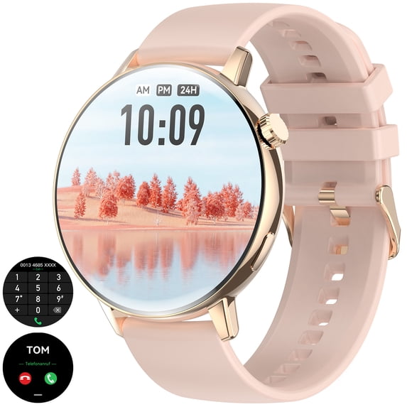 "Carkira Wrist Smart Watch for Women, 1.32"" Round Screen, IP67 ...
