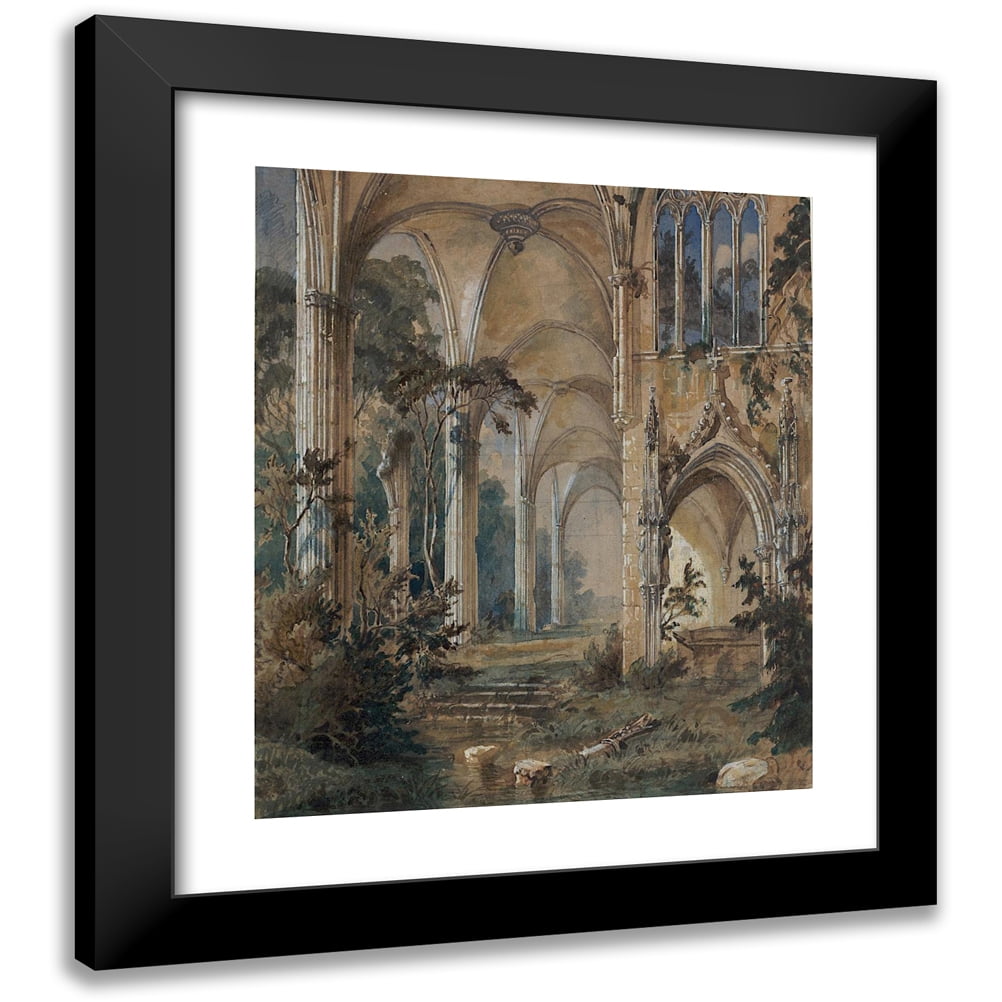 Carl Blechen 12x14 Black Modern Framed Museum Art Print Titled - Gothic ...