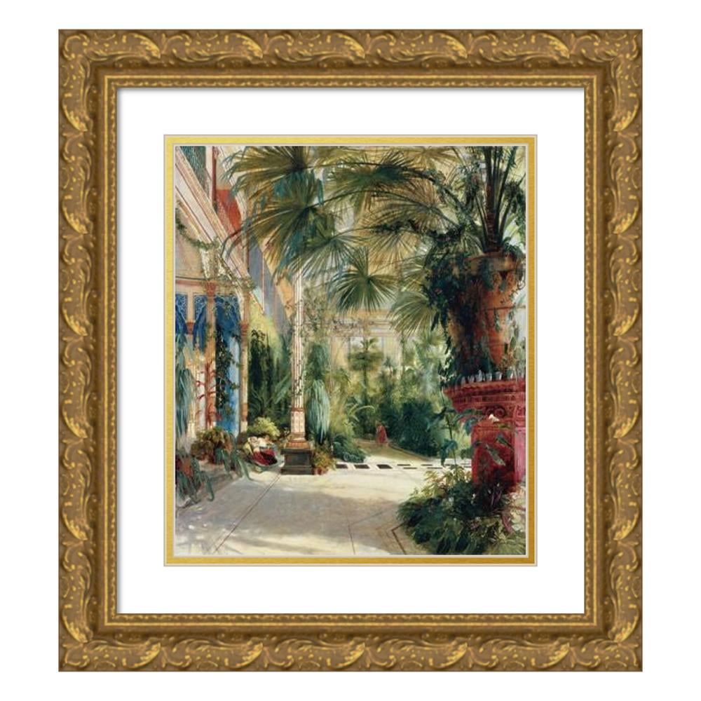 Carl Blechen 12x14 Gold Ornate Wood Frame and Double Matted Museum Art ...