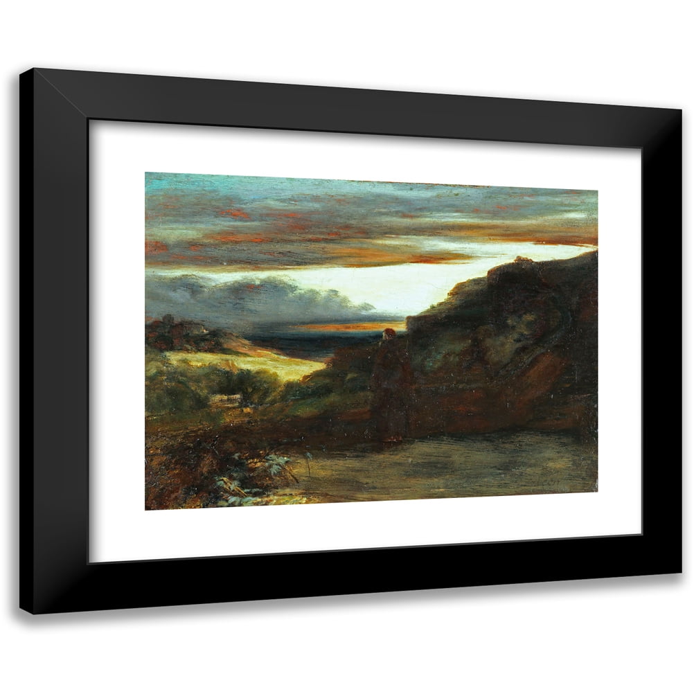 Carl Blechen 24x19 Black Modern Framed Museum Art Print Titled - Monk ...
