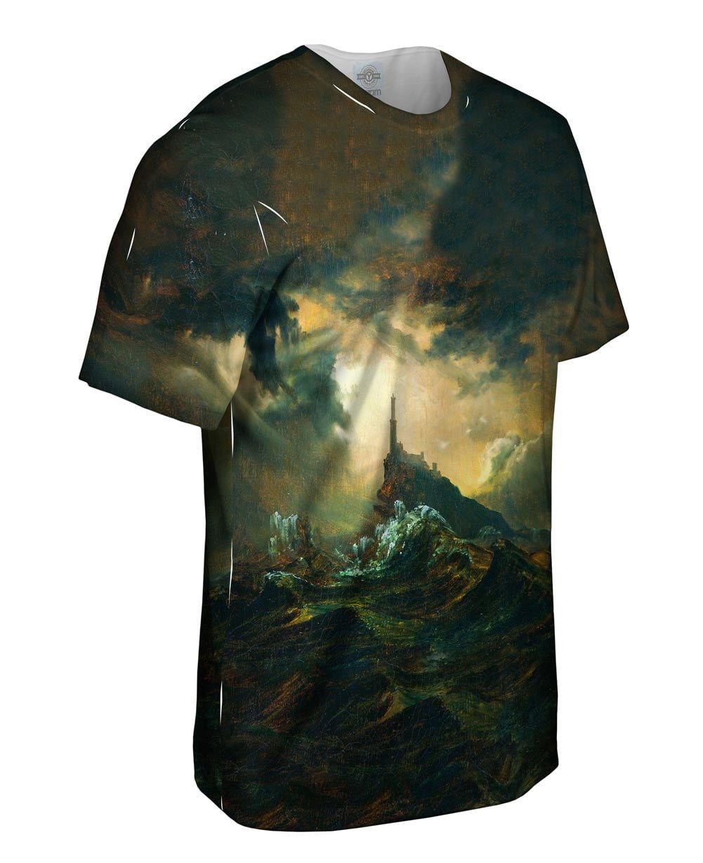 Carl Blechen - Stormy Sea with Lighthouse 1826 Mens T-Shirt All Over ...