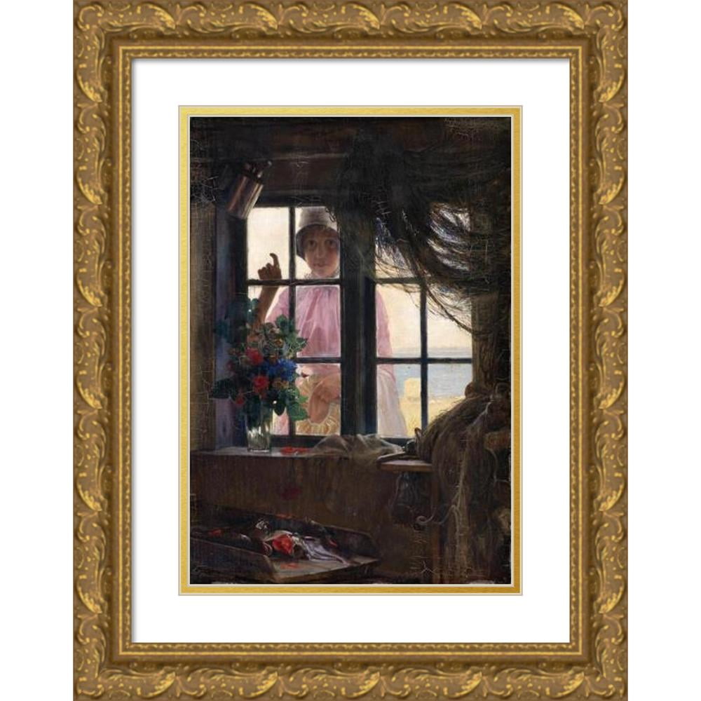 Carl Bloch 14x18 Gold Ornate Wood Frame and Double Matted Museum Art ...