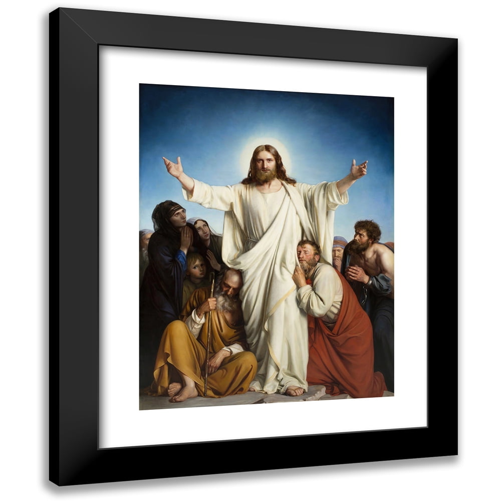 Carl Bloch 15x18 Black Modern Framed Museum Art Print Titled - Christ ...