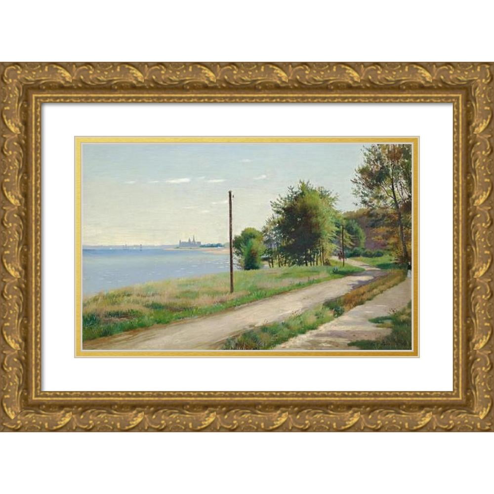 Carl Carlsen 14x11 Gold Ornate Wood Frame and Double Matted Museum Art ...
