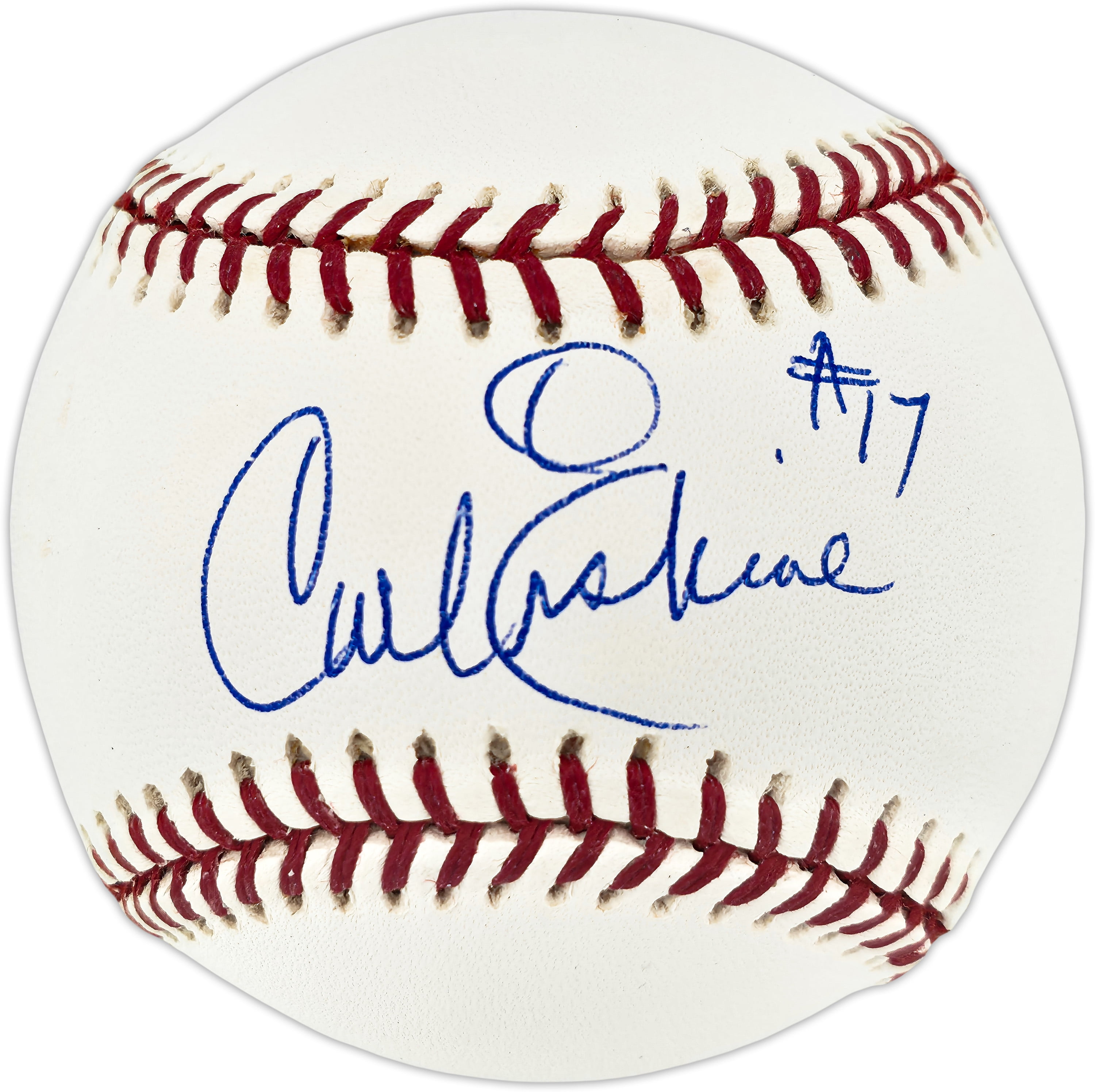 Carl Erskine Autographed Official MLB Baseball Brooklyn Dodgers "#17 ...