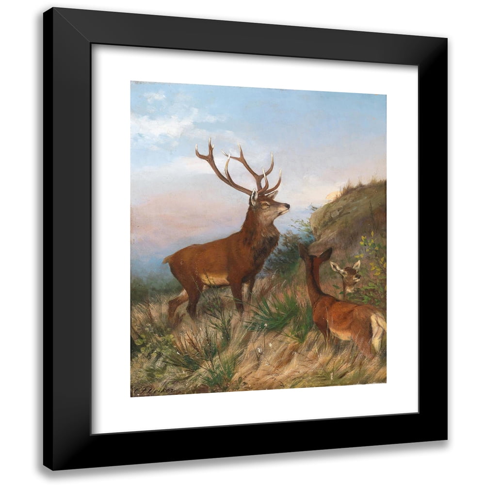 Carl Friedrich Deiker 12x14 Black Modern Framed Museum Art Print Titled ...