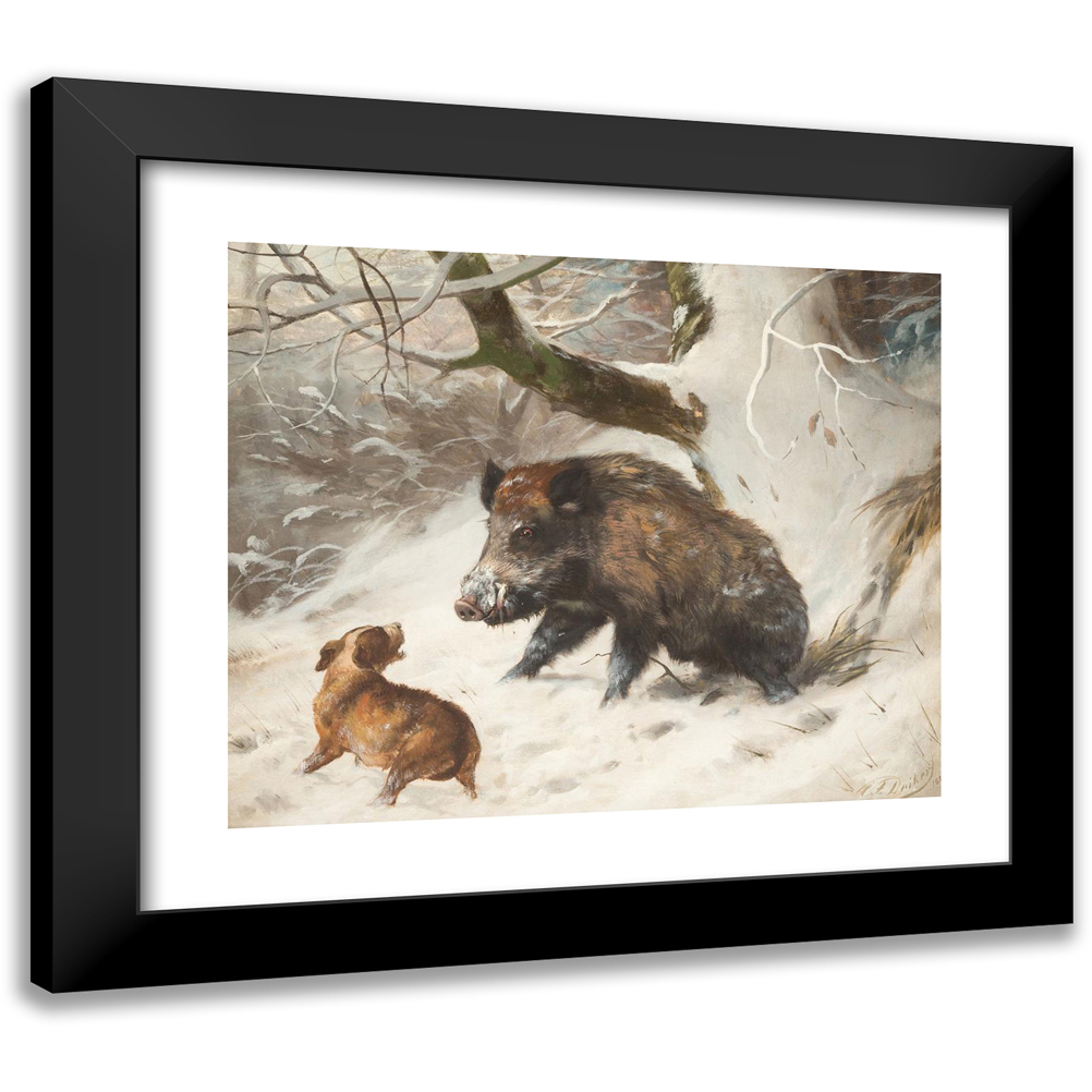 Carl Friedrich Deiker 24x20 Black Modern Framed Museum Art Print Titled ...