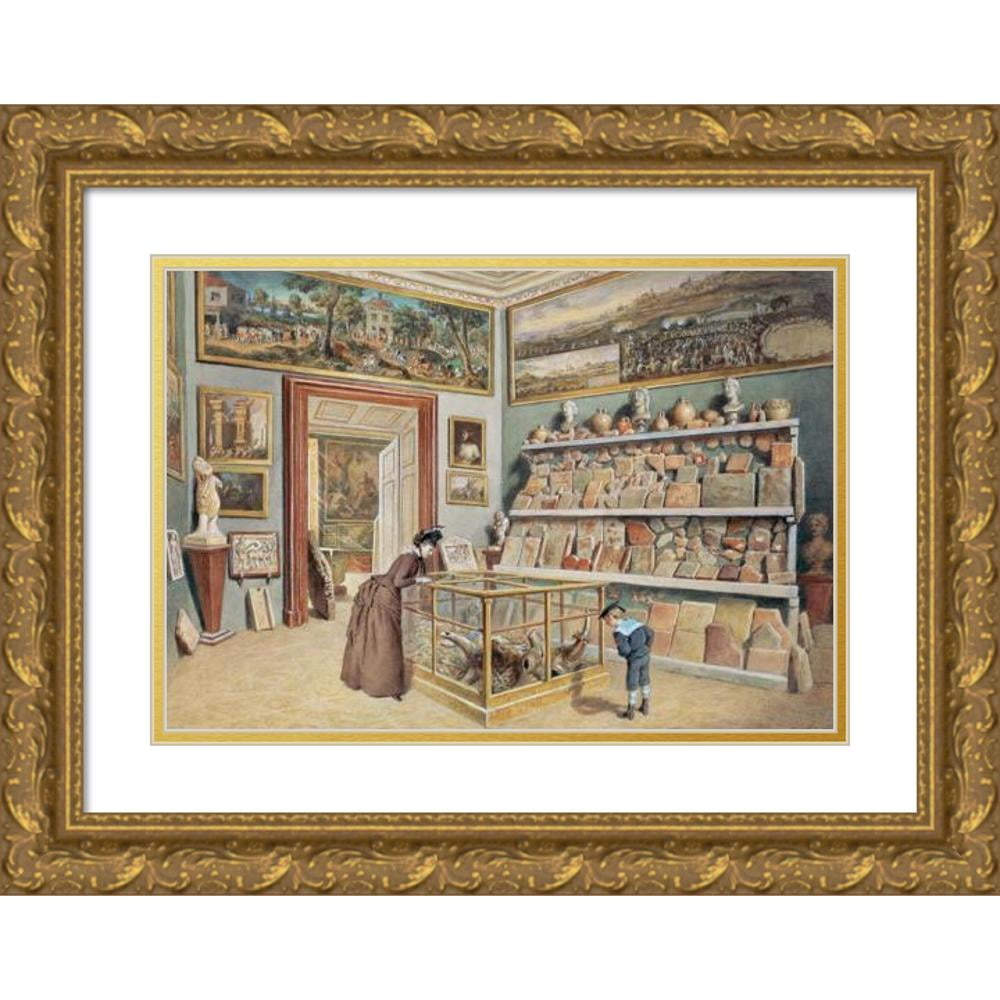 Carl Goebel the younger 14x11 Gold Ornate Wood Frame and Double Matted ...